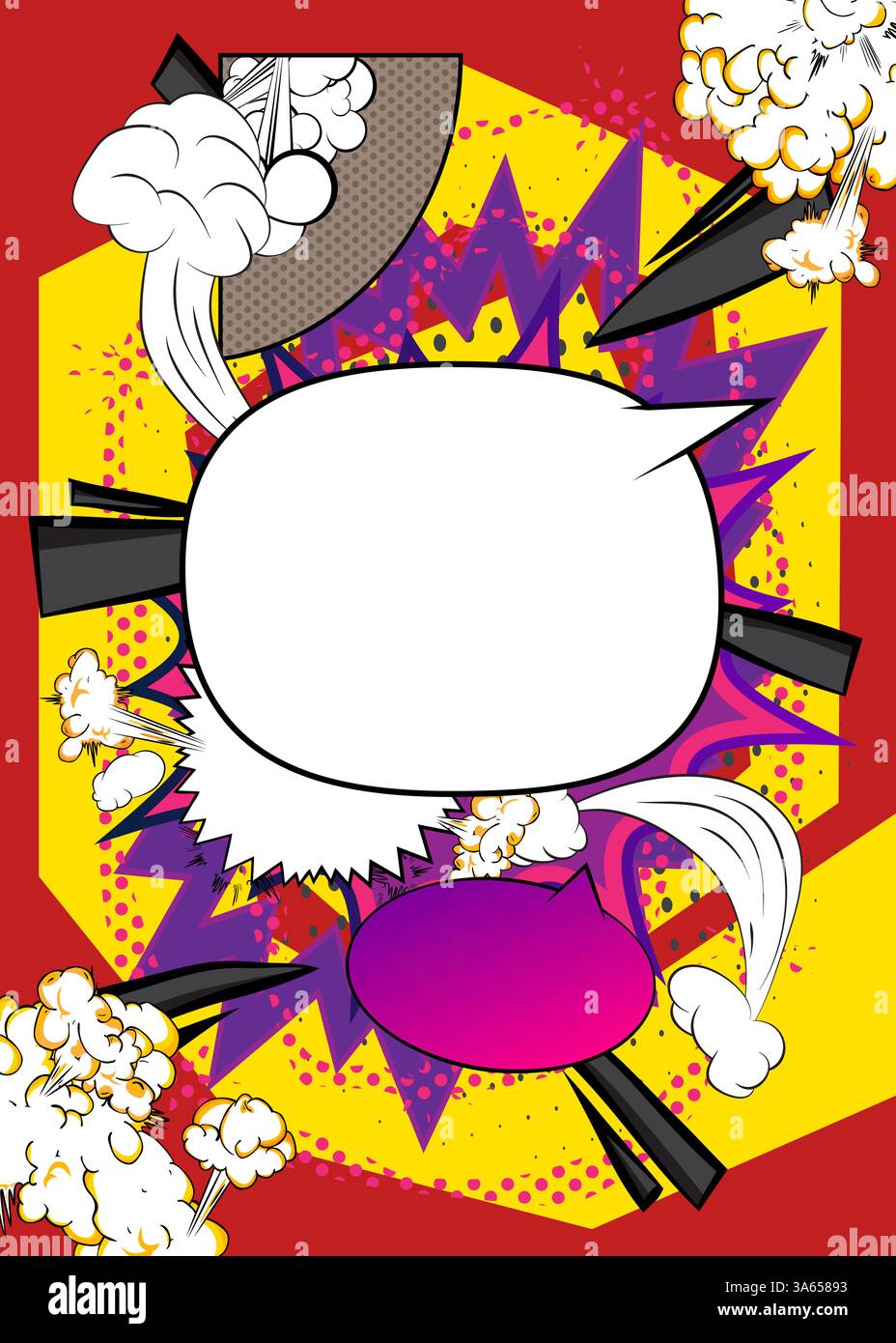 Cartoon background, comic book backdrop. Retro vector comics pop art ...
