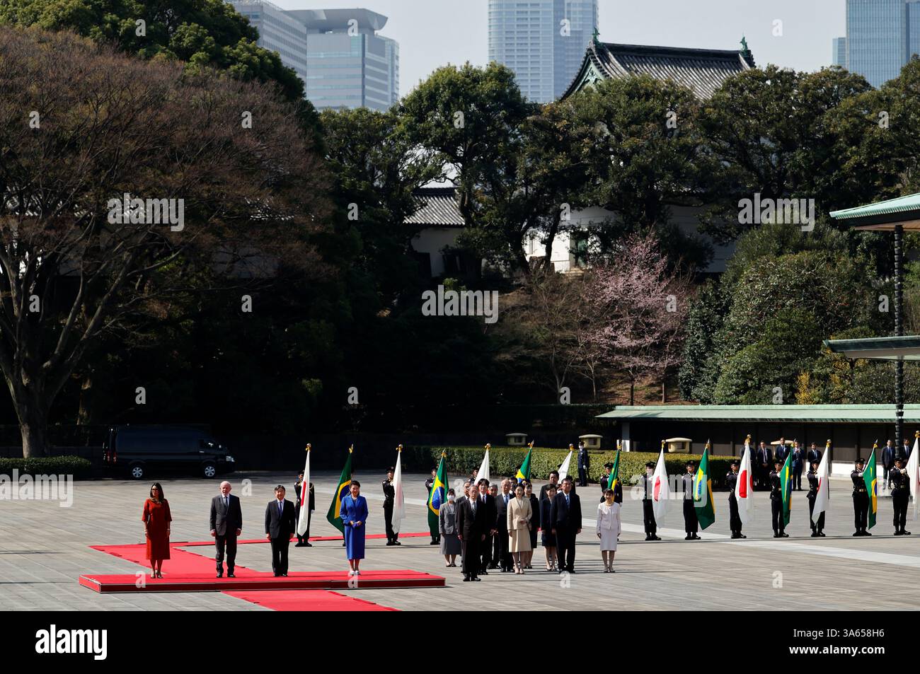 Tokyo, Tokyo, Japan. 25th Mar, 2025. (L-R) Brazilian First Lady ...