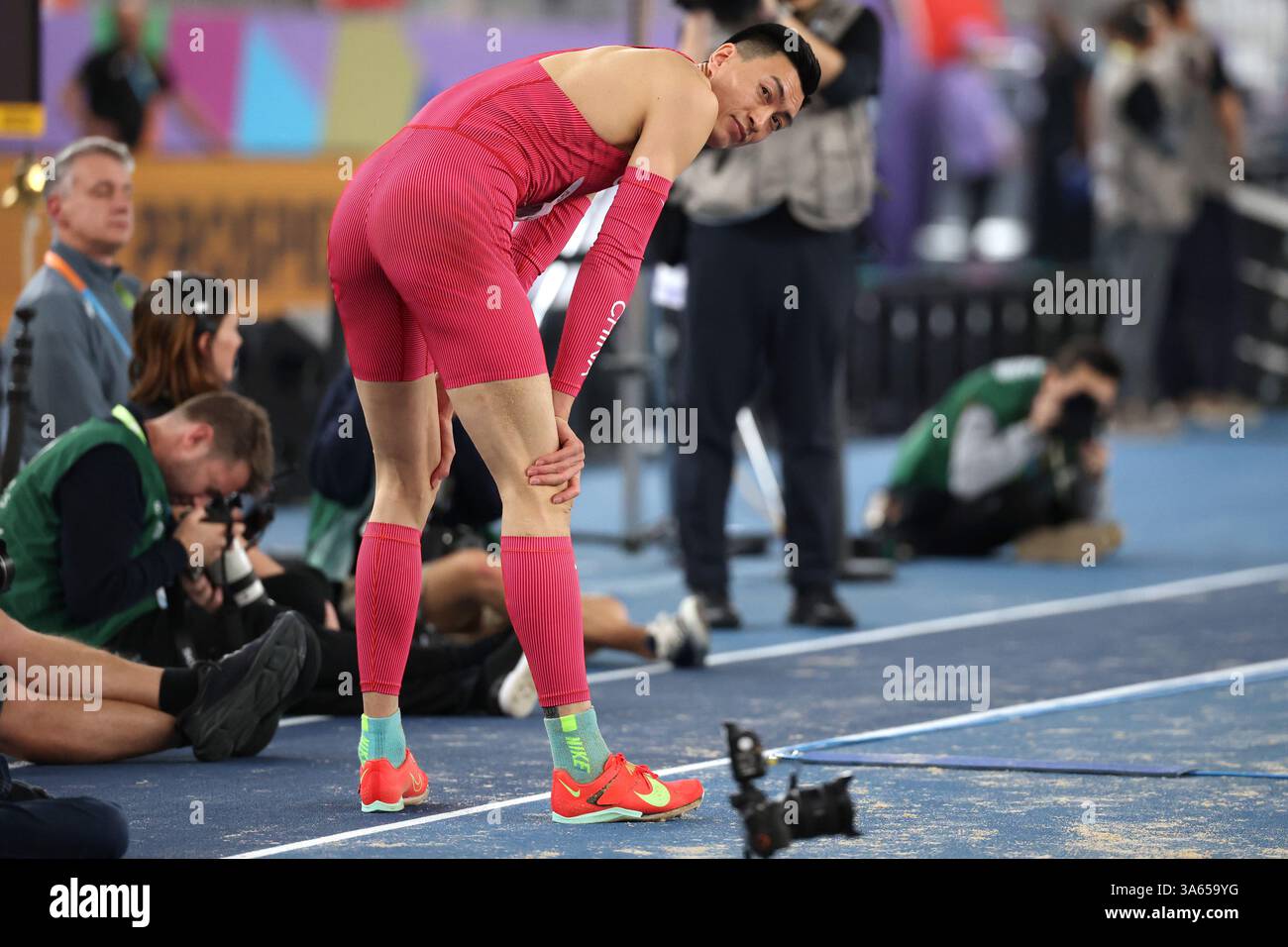 Nanjing,China.21th March 2025. Zhu Yaming of China wins silver in men’s ...