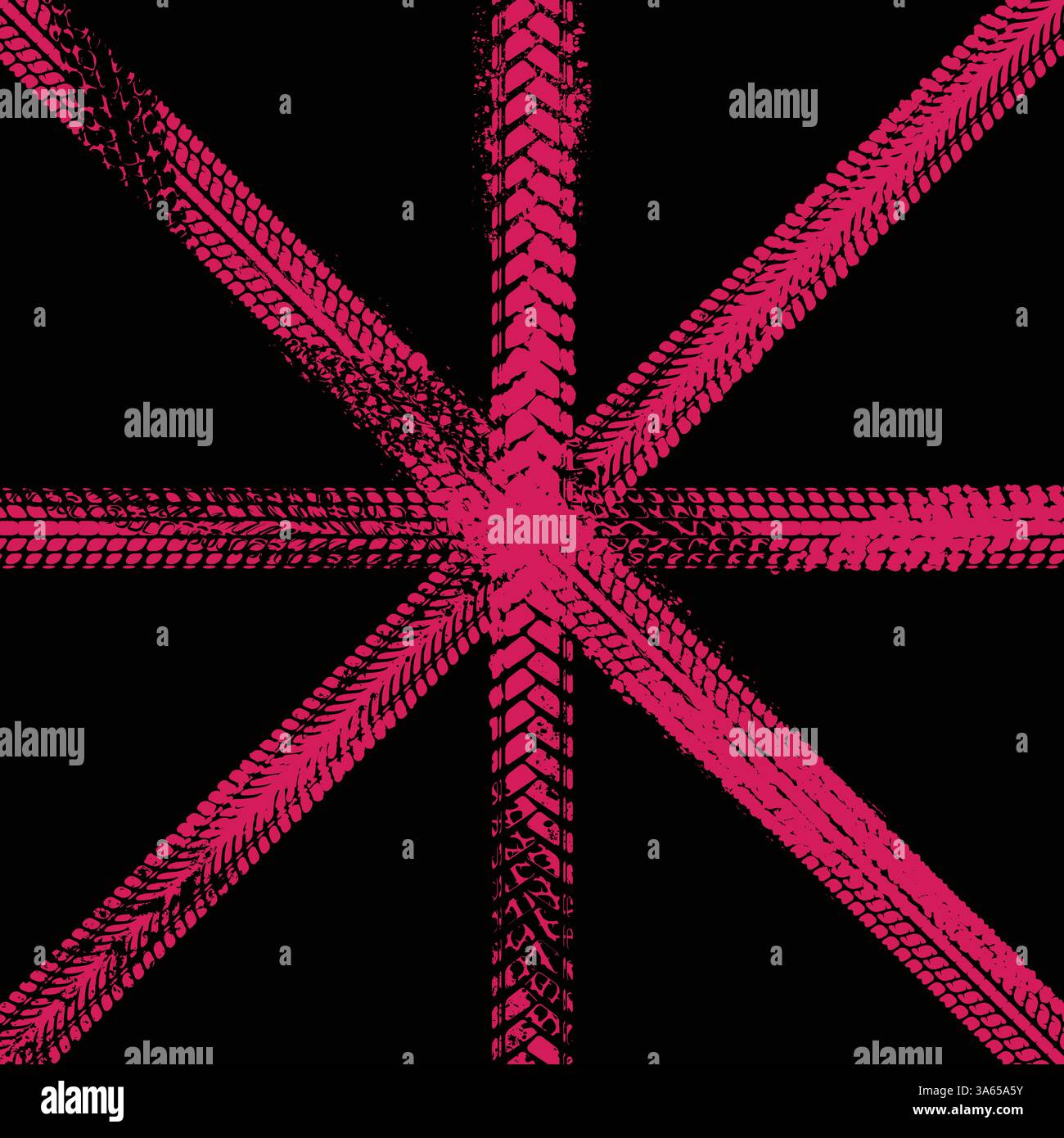 Tire tracks pink silhouettes cross Stock Vector Image & Art - Alamy
