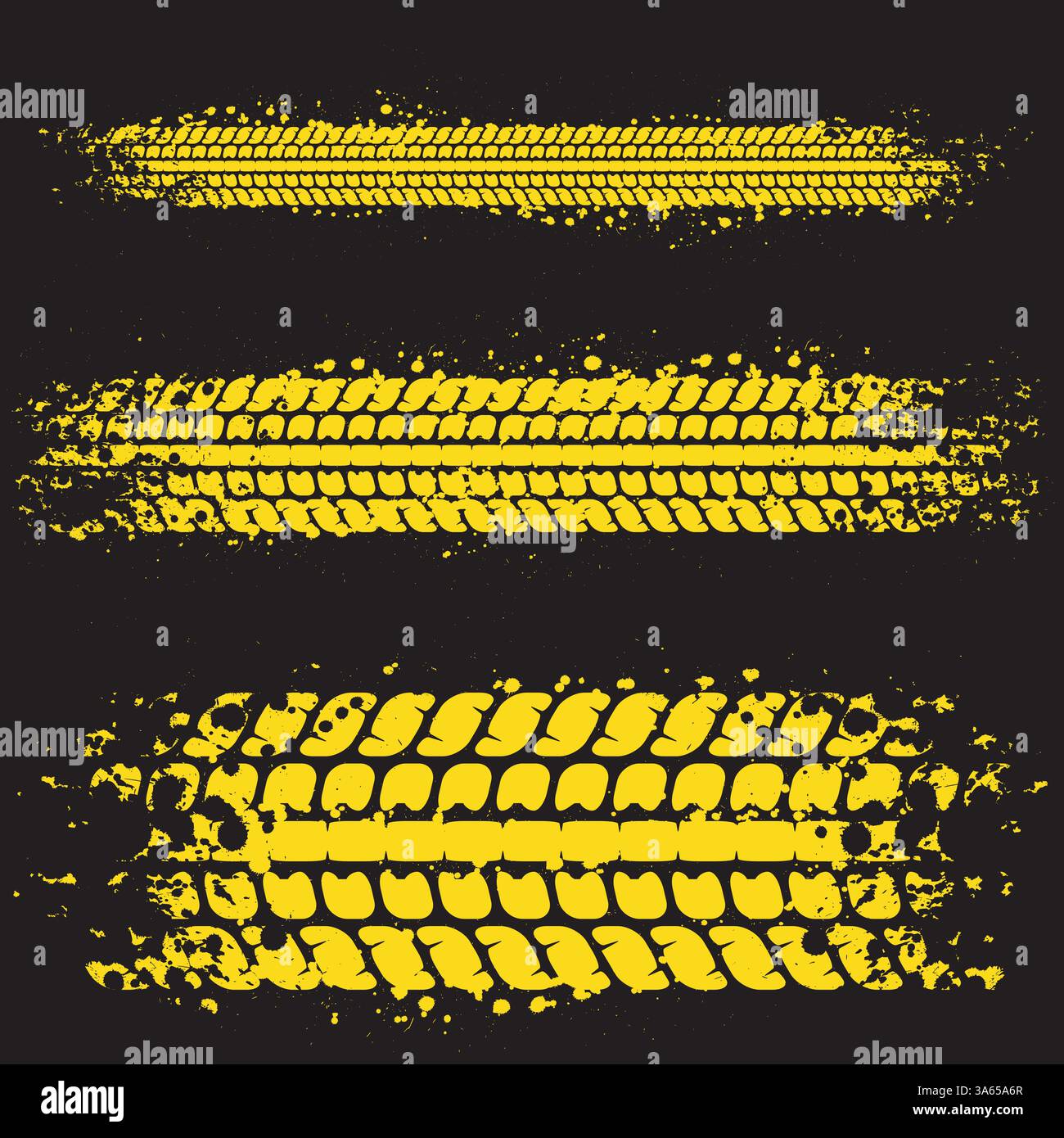 Tire tracks grunge yellow patterns Stock Vector Image & Art - Alamy