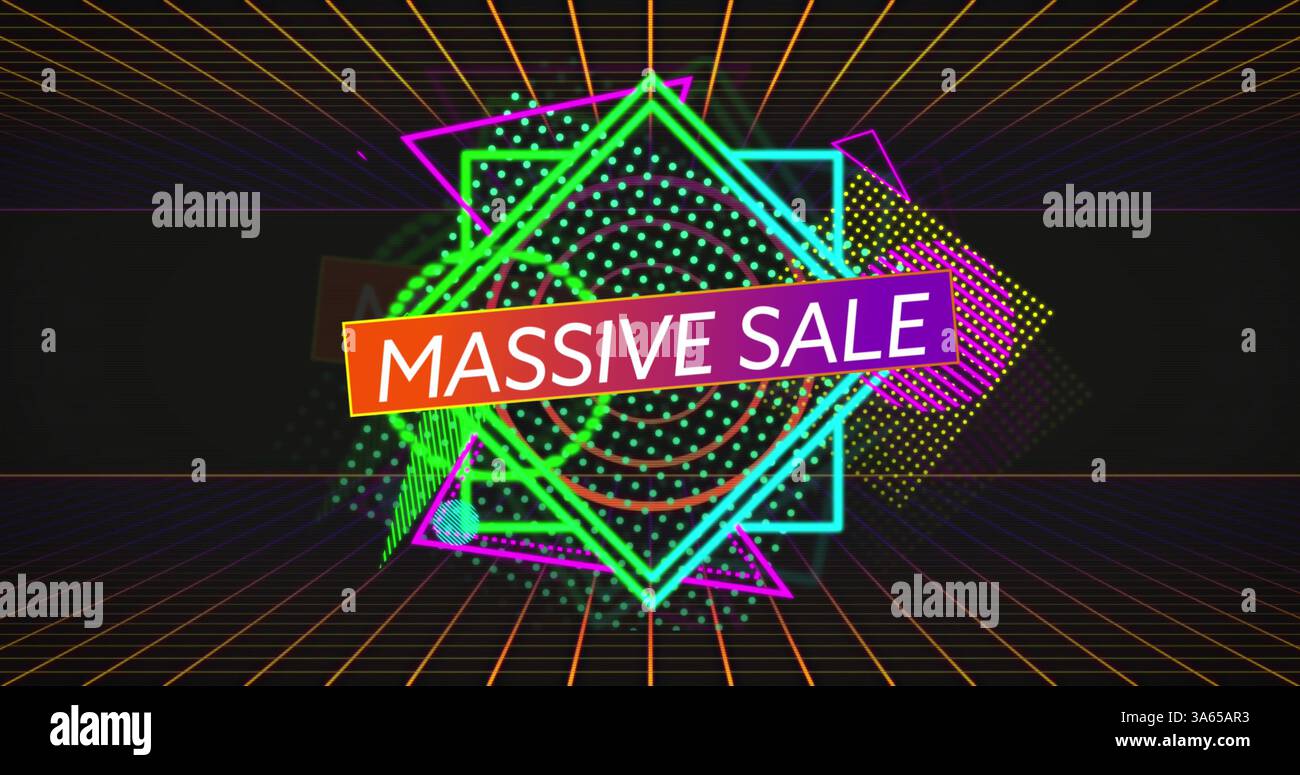 Animation multiple colourful moving shapes hi-res stock photography and ...