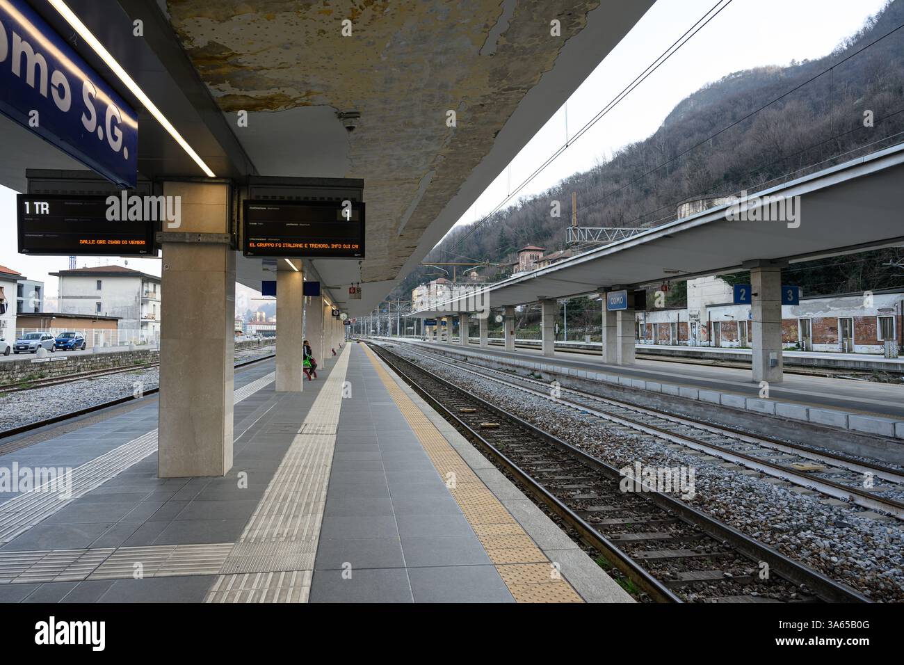 Platform inside Como San Giovanni train station – Como, Italy – 05 ...