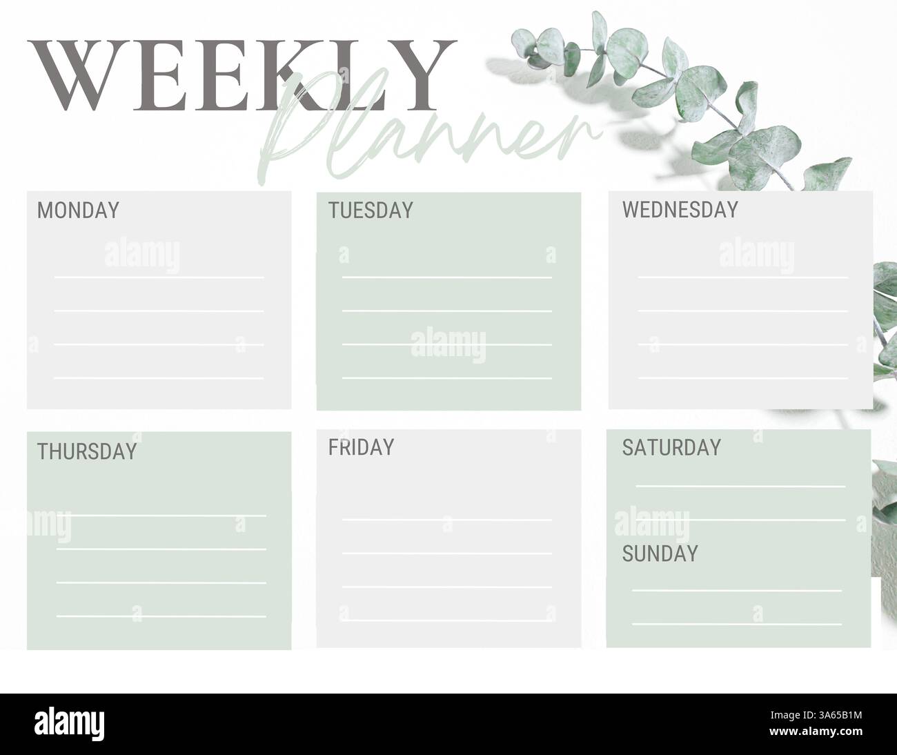 Printable daily planner template hi-res stock photography and images ...