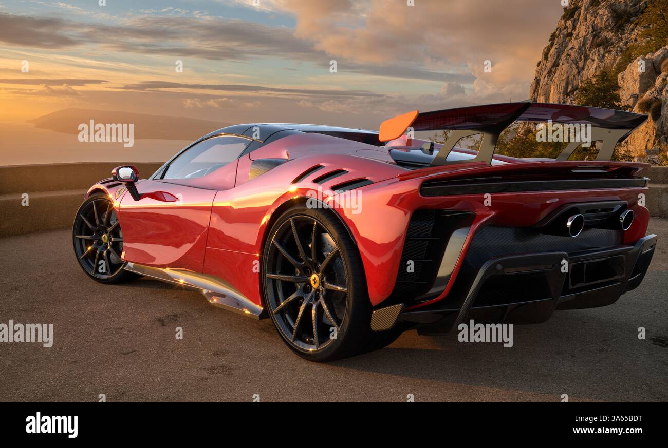 1000HP Ferrari SF90 Stradale Stock Photo - Alamy
