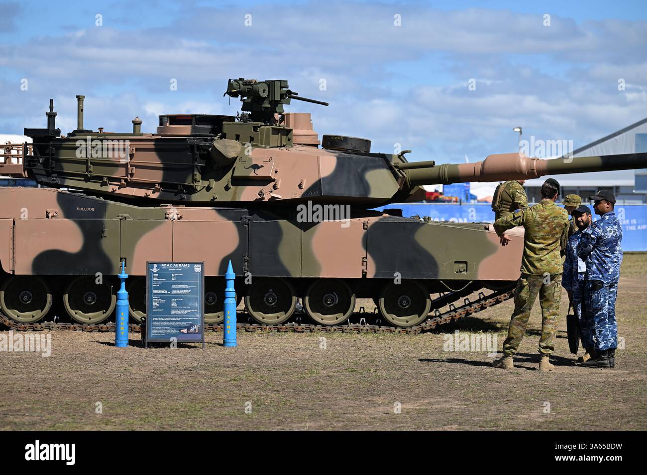 The Australian Army Abrams tank on display during the Avalon Australian ...
