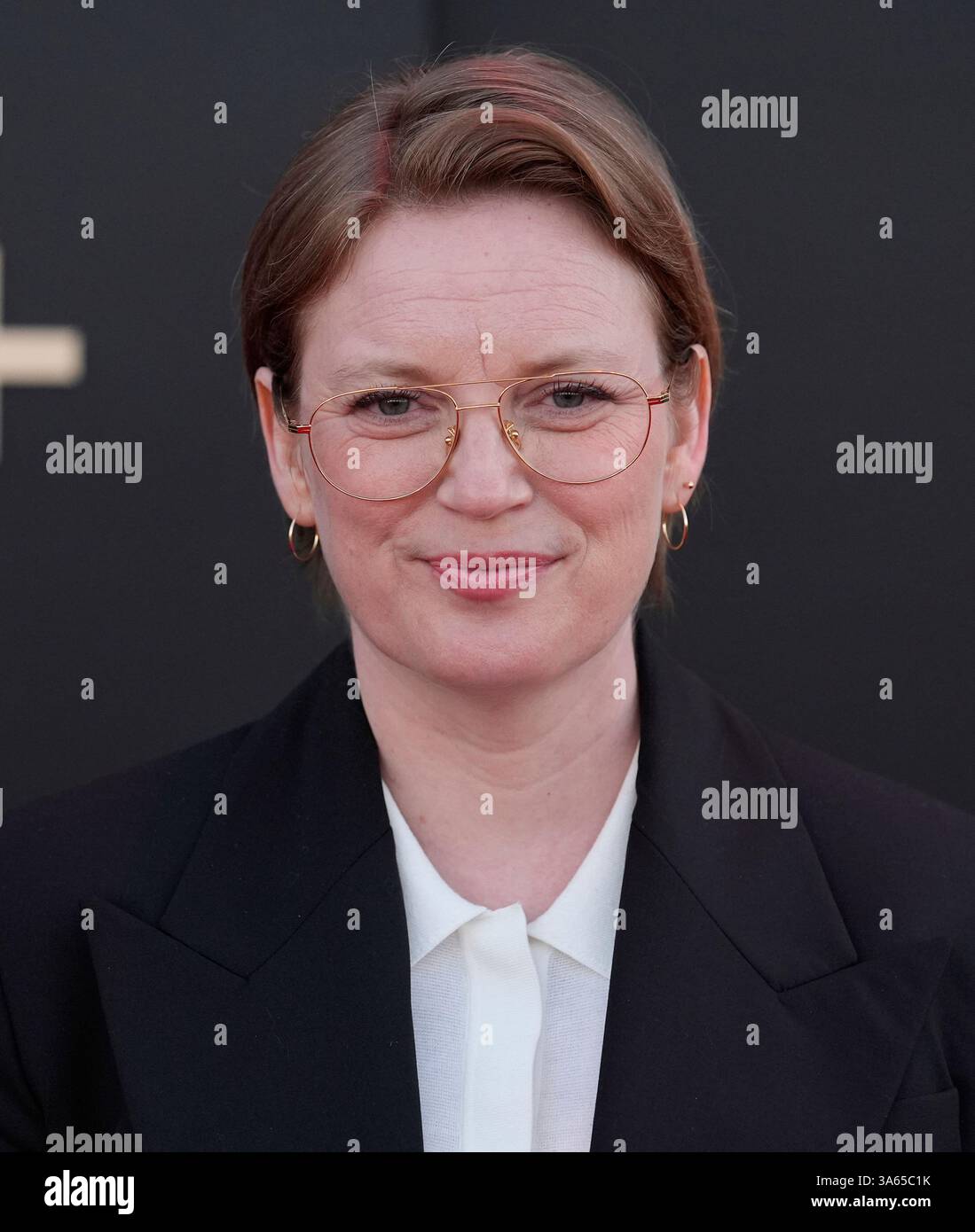 Sarah Polley poses at the premiere of the Apple TV+ series "The Studio ...
