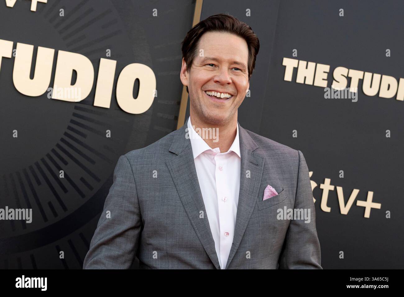 Ike Barinholtz attends the arrivals of Apple TV+ Series “THE STUDIO” at ...