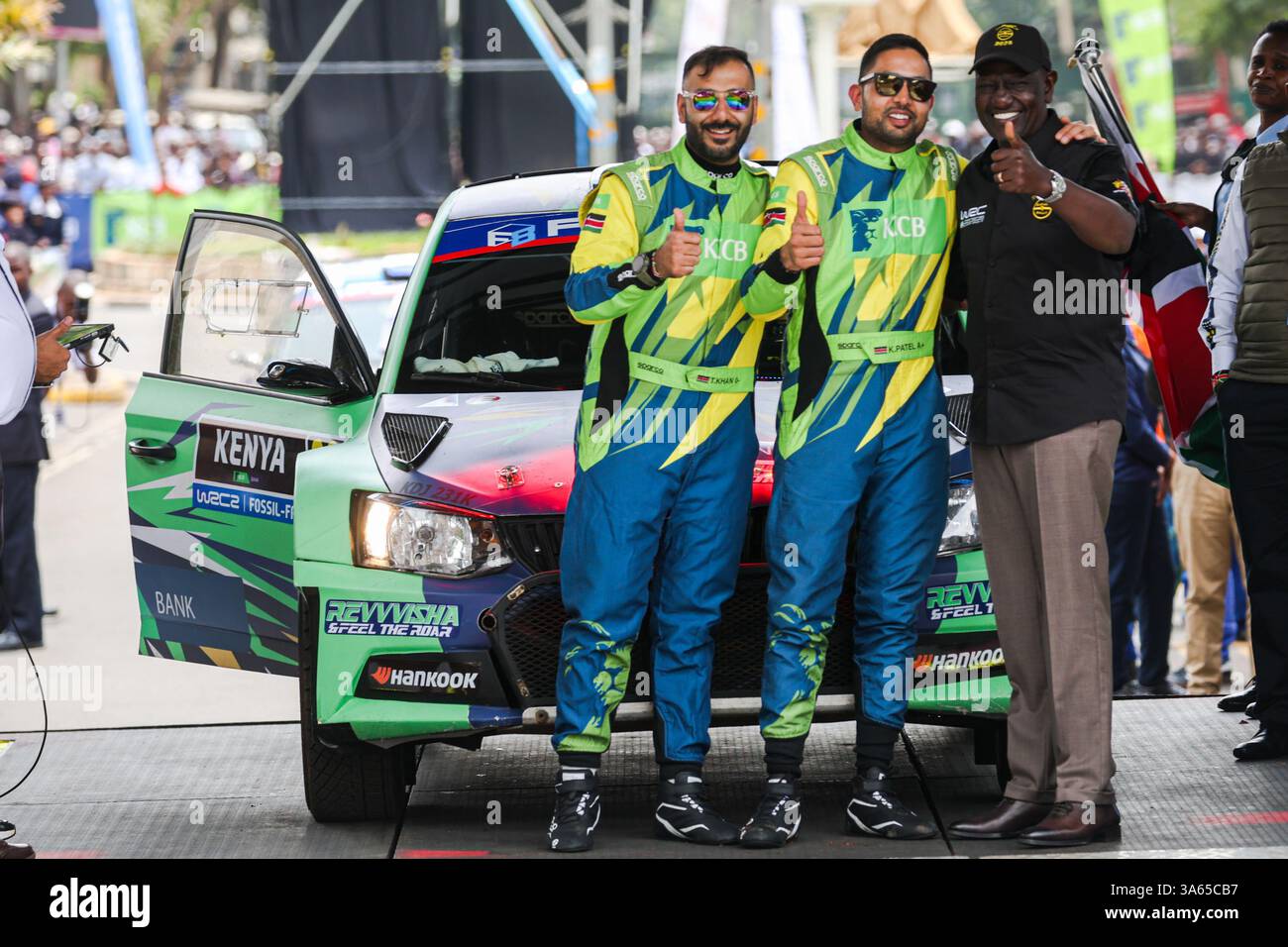 Kenyan President William Ruto poses for a photo with Karan Patel and ...