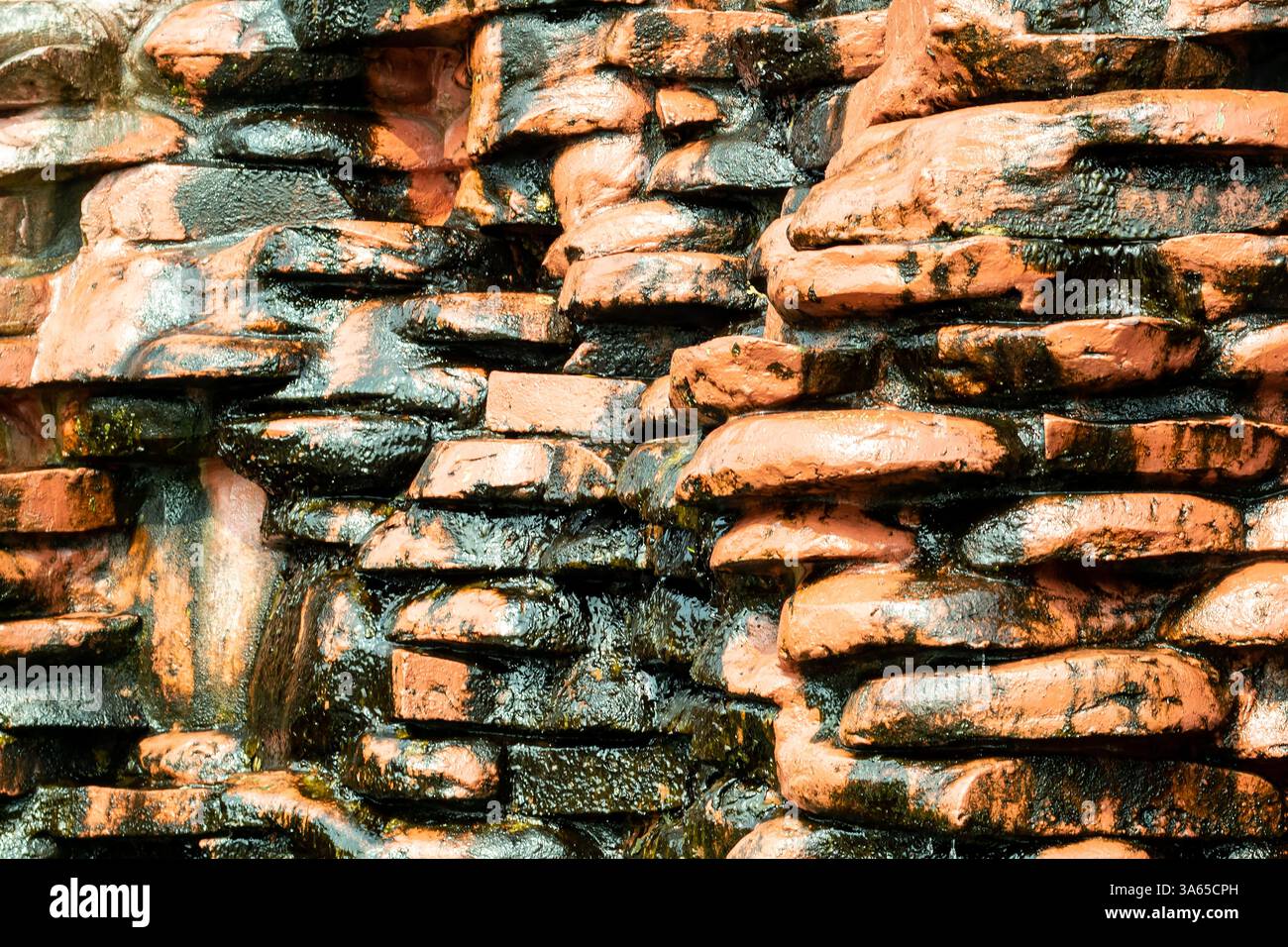 The layers are built to support the water flow, creating a stream or ...