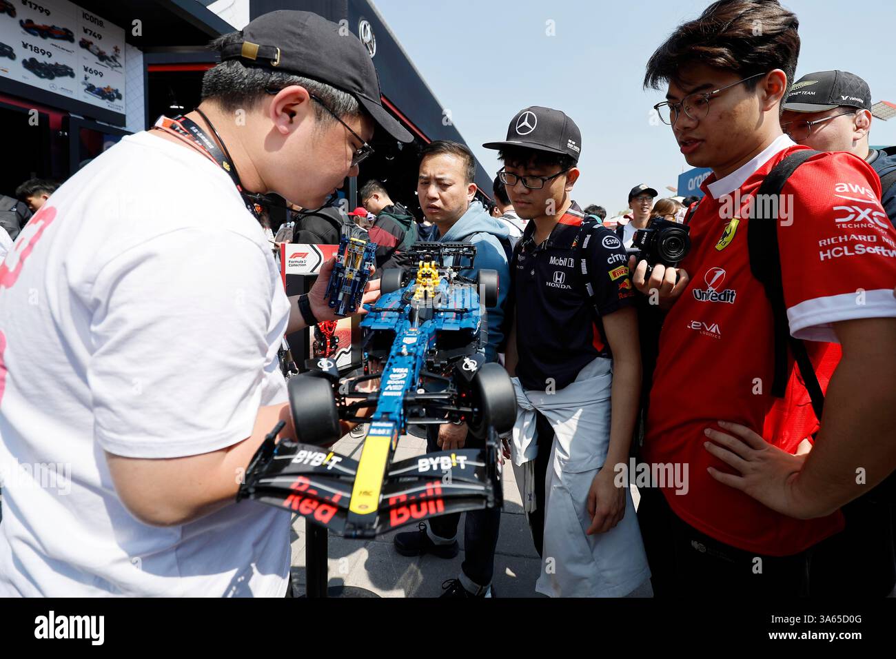 Shanghai,China.22th March 2025. F1 fans from all over the world enjoy ...