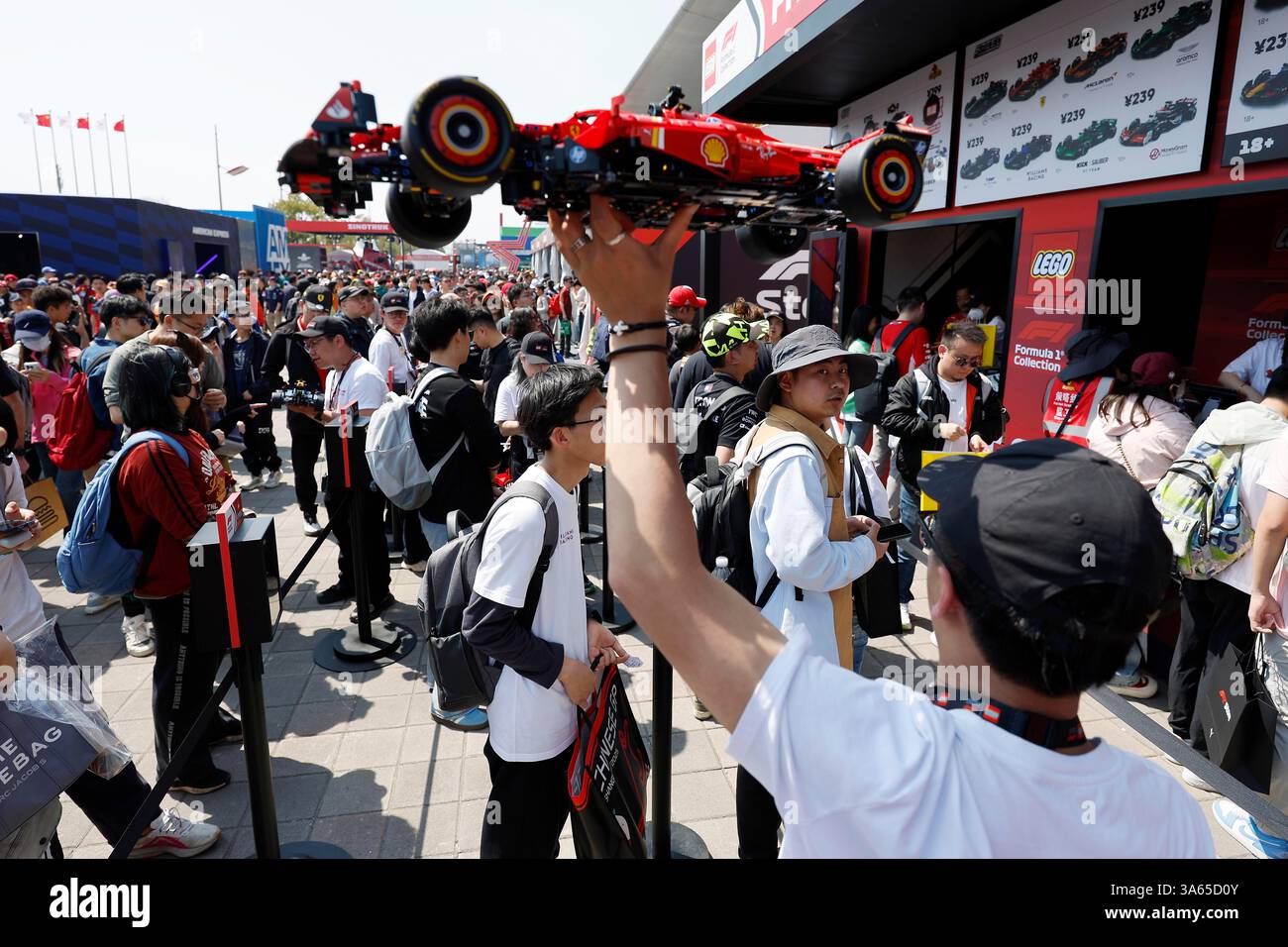 Shanghai,China.22th March 2025. F1 fans from all over the world enjoy ...
