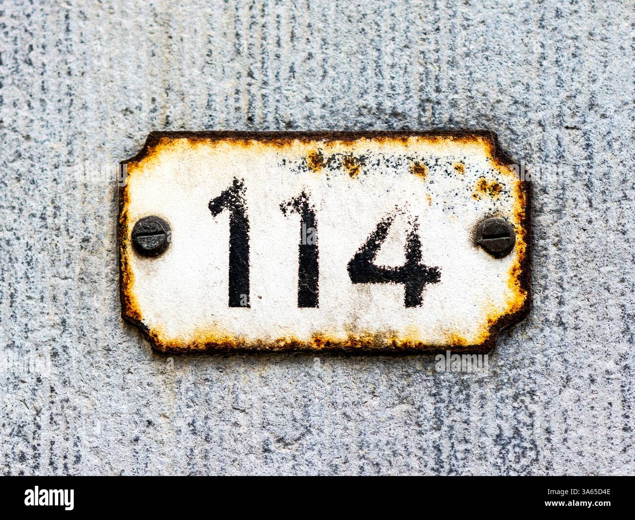 House number 114 - Brussels, Belgium Stock Photo - Alamy