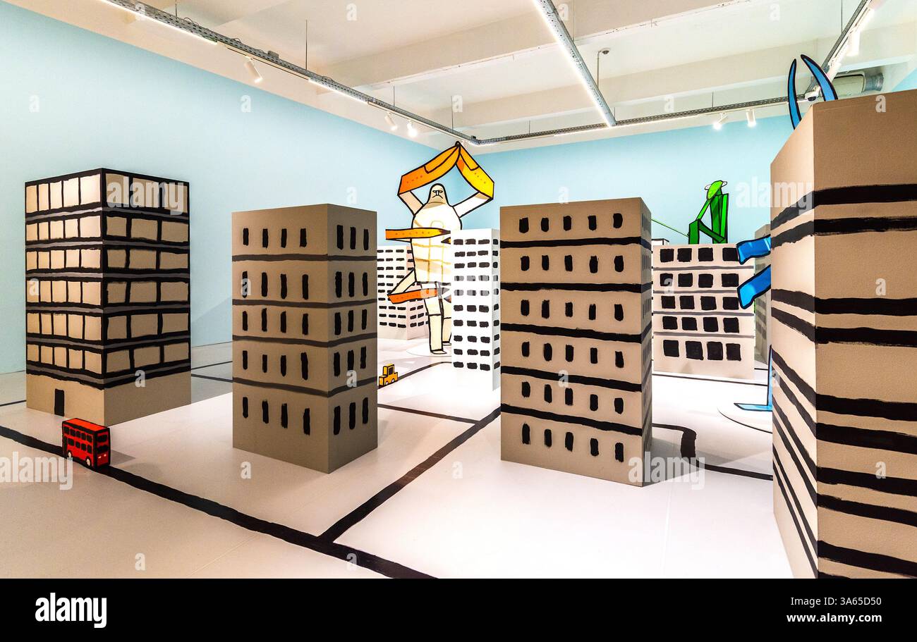 A scene from the French artist Jean Jullien art exhibition "Studiolo ...