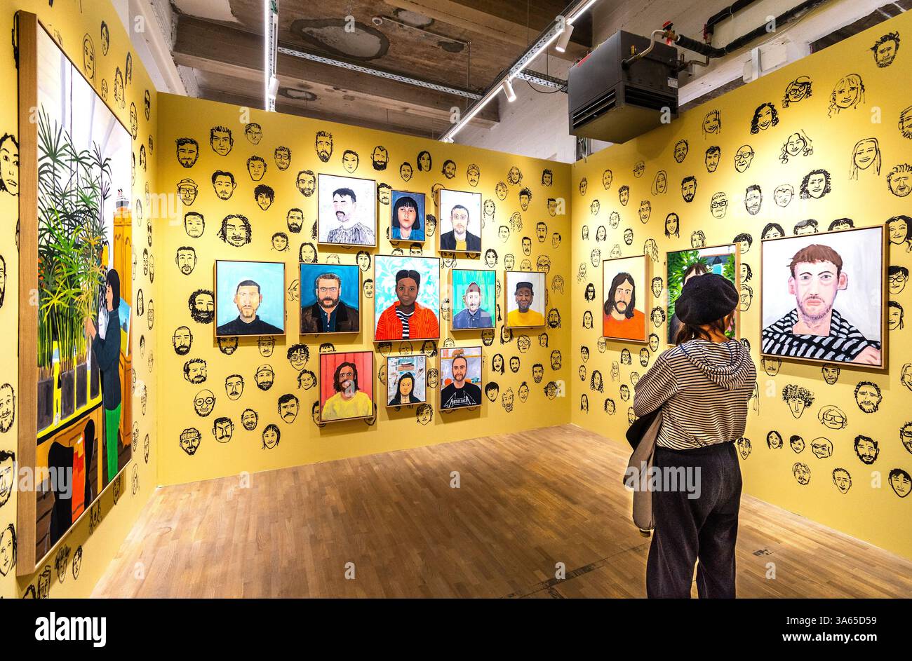 A scene from the French artist Jean Jullien art exhibition "Studiolo ...