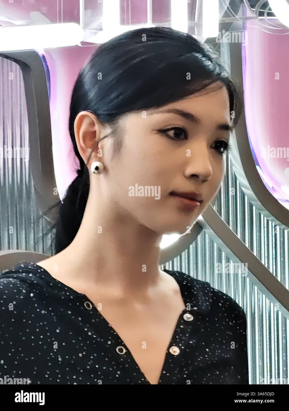 Chinese actress Dai Luwa attends an activity in Shanghai, China, 22 ...