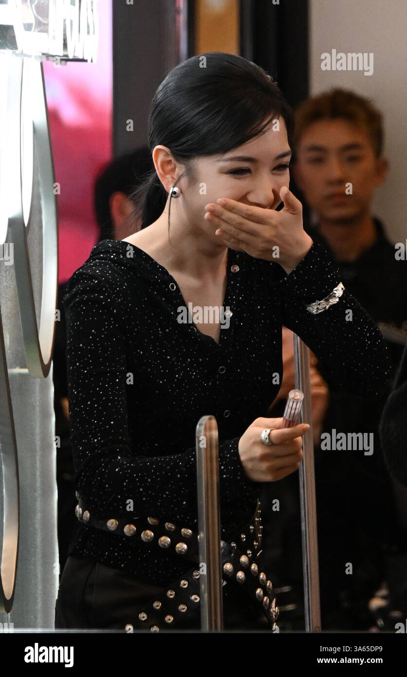 Chinese actress Dai Luwa attends an activity in Shanghai, China, 22 ...