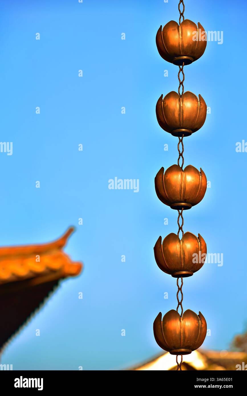 Bronze lotus symbol monastery hi-res stock photography and images - Alamy