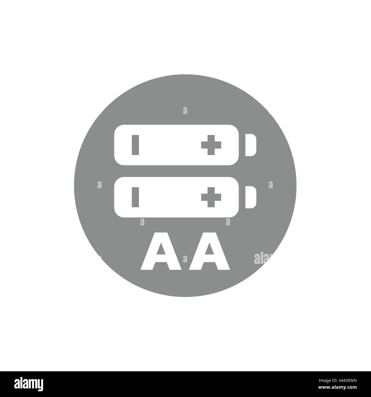 Two aa battery label. 2 batteries vector icon or sticker Stock Vector ...