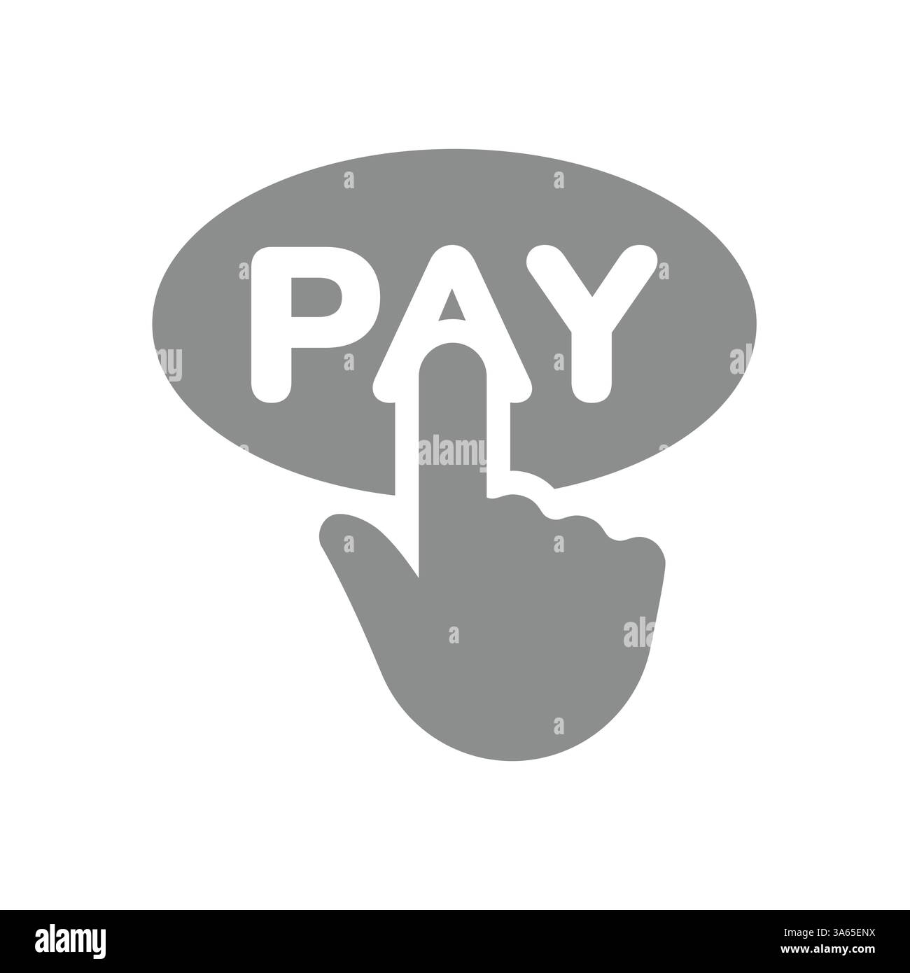 Pay button with hand mouse cursor. Online store, shopping vector icon ...