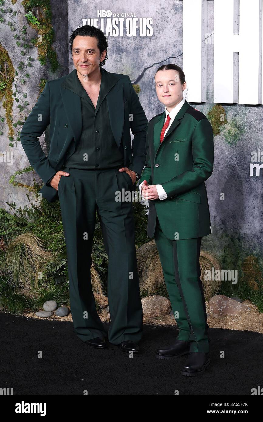 Los Angeles, USA. 24th Mar, 2025. (L-R) Gabriel Luna and Bella Ramsey ...