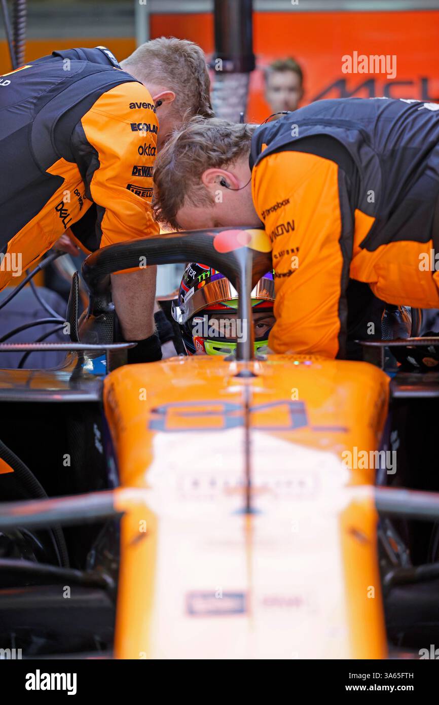 Shanghai,China.23th March 2025. Oscar Piastri hailed his "mega" McLaren ...