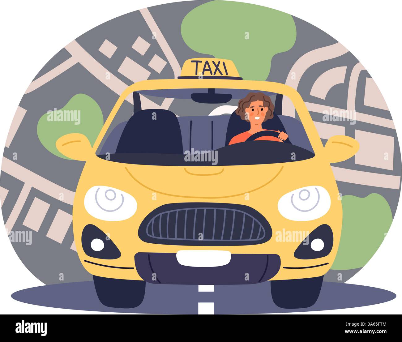 Driving city traffic Cut Out Stock Images & Pictures - Alamy