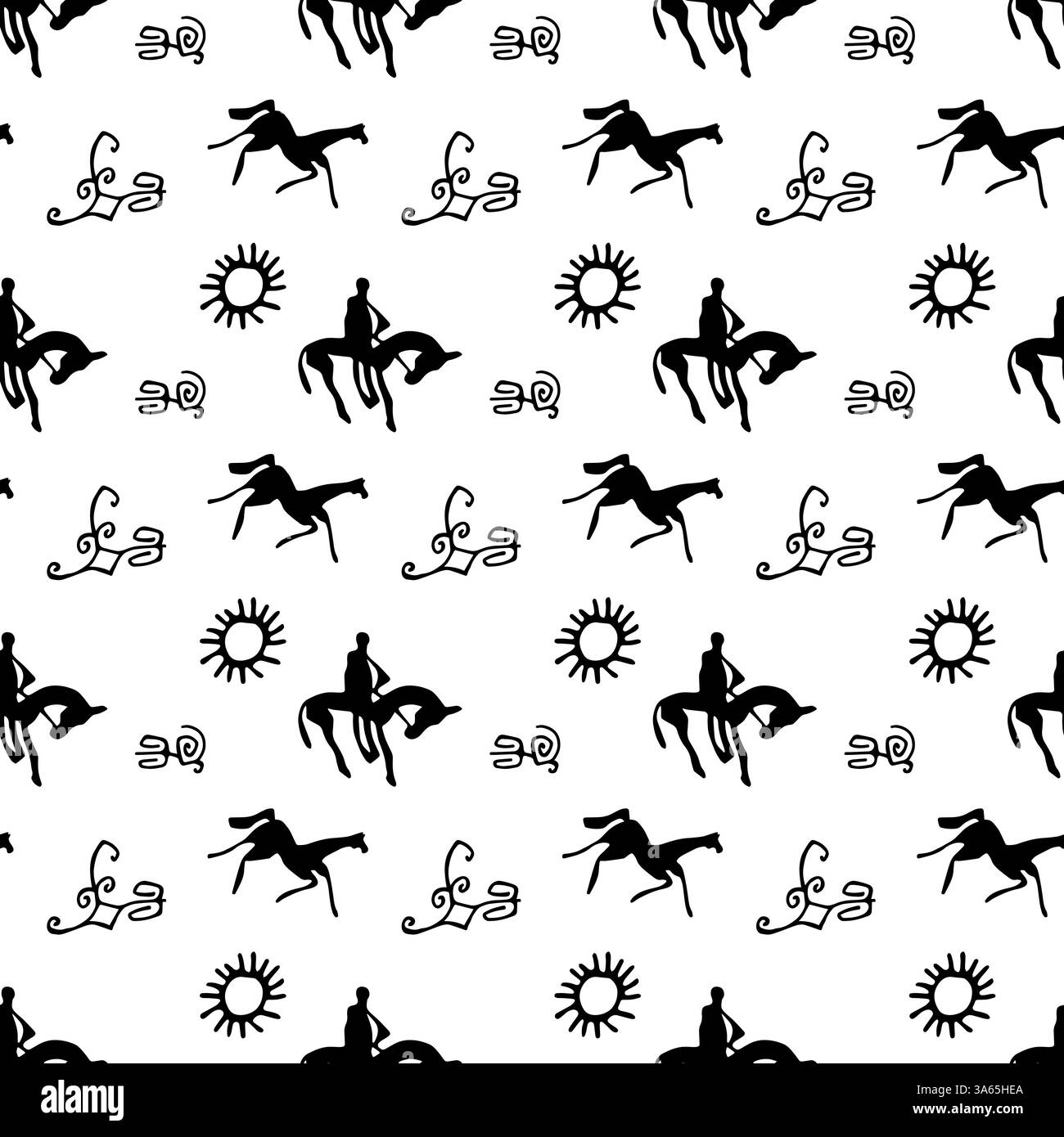 Ancient rock carving Stock Vector Images - Alamy