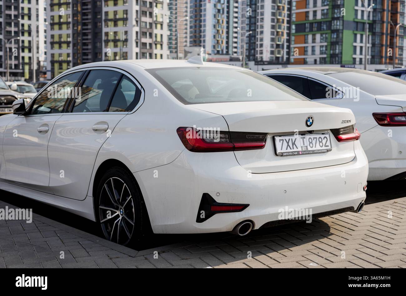 Minsk, Belarus, March 25, 2025 - Rear view classic german car - BMW ...