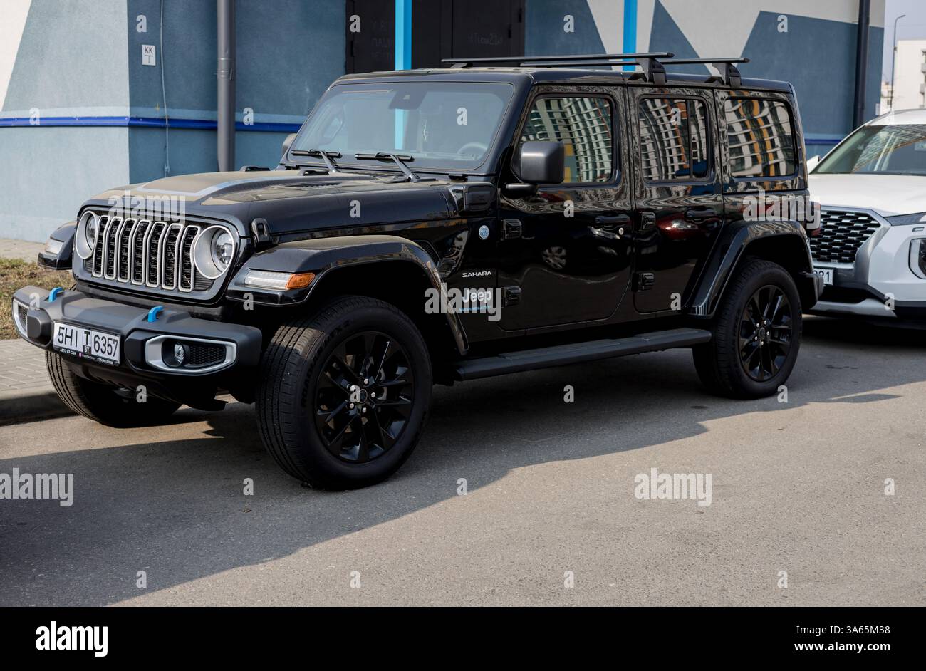 Minsk, Belarus, March 25, 2025 - General view modern Jeep Wrangler ...
