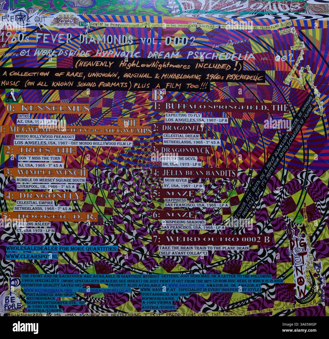 Vintage vinyl record cover, Various artists, Psychedelic music from the ...