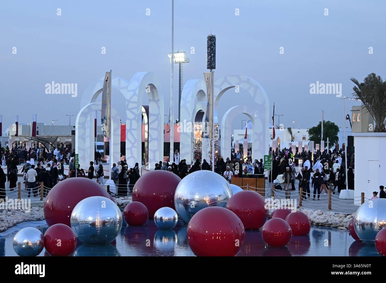 local people and the expats celebrating Qatar national day celebration ...