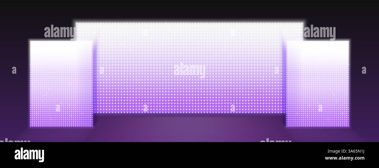 LED screen stage background - glowing purple halftone dot pattern ...