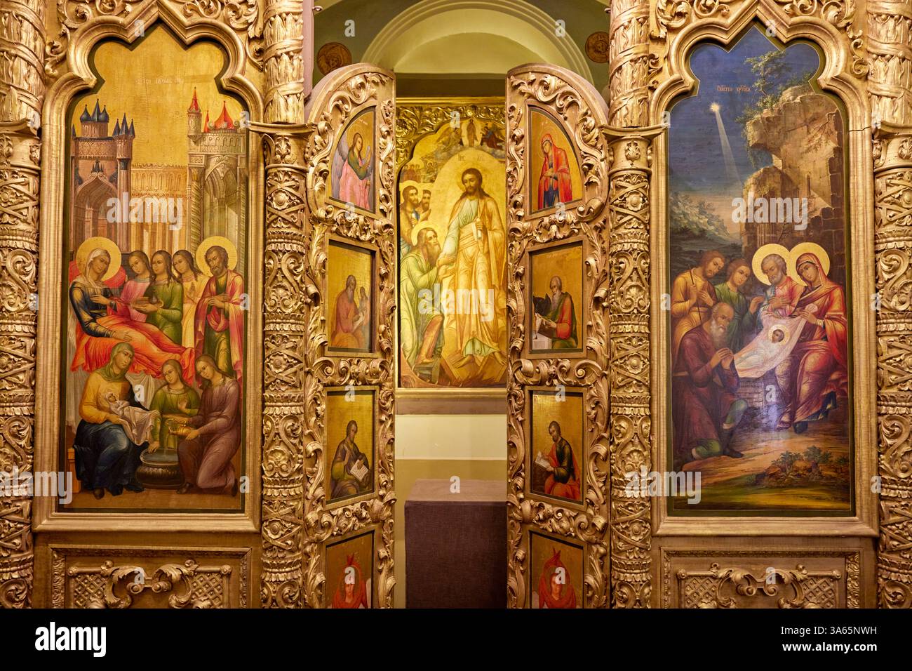 Ornate iconostasis at the Church of the Three Patriarchs of ...