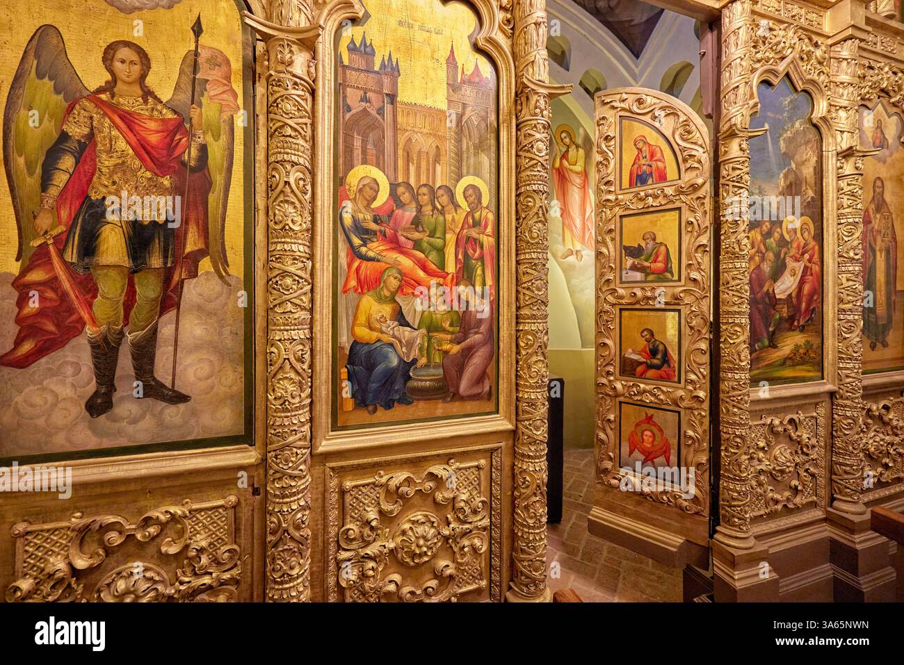 Ornate iconostasis at the Church of the Three Patriarchs of ...