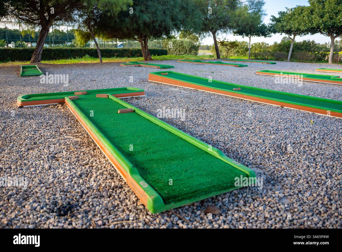 Mini-Golf Courses in a Park Setting Representing Outdoor Family Fun and ...