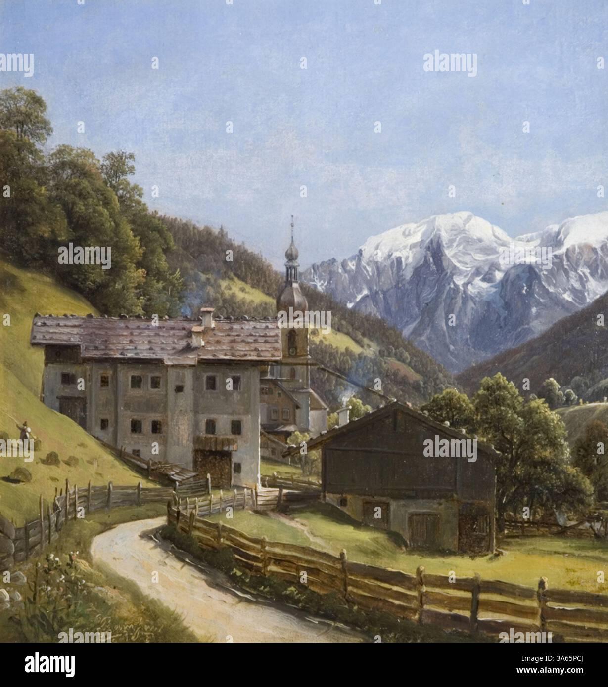 Thomas Fearnley - Ramsau (1832) mountain landscape - Norwegian romantic ...