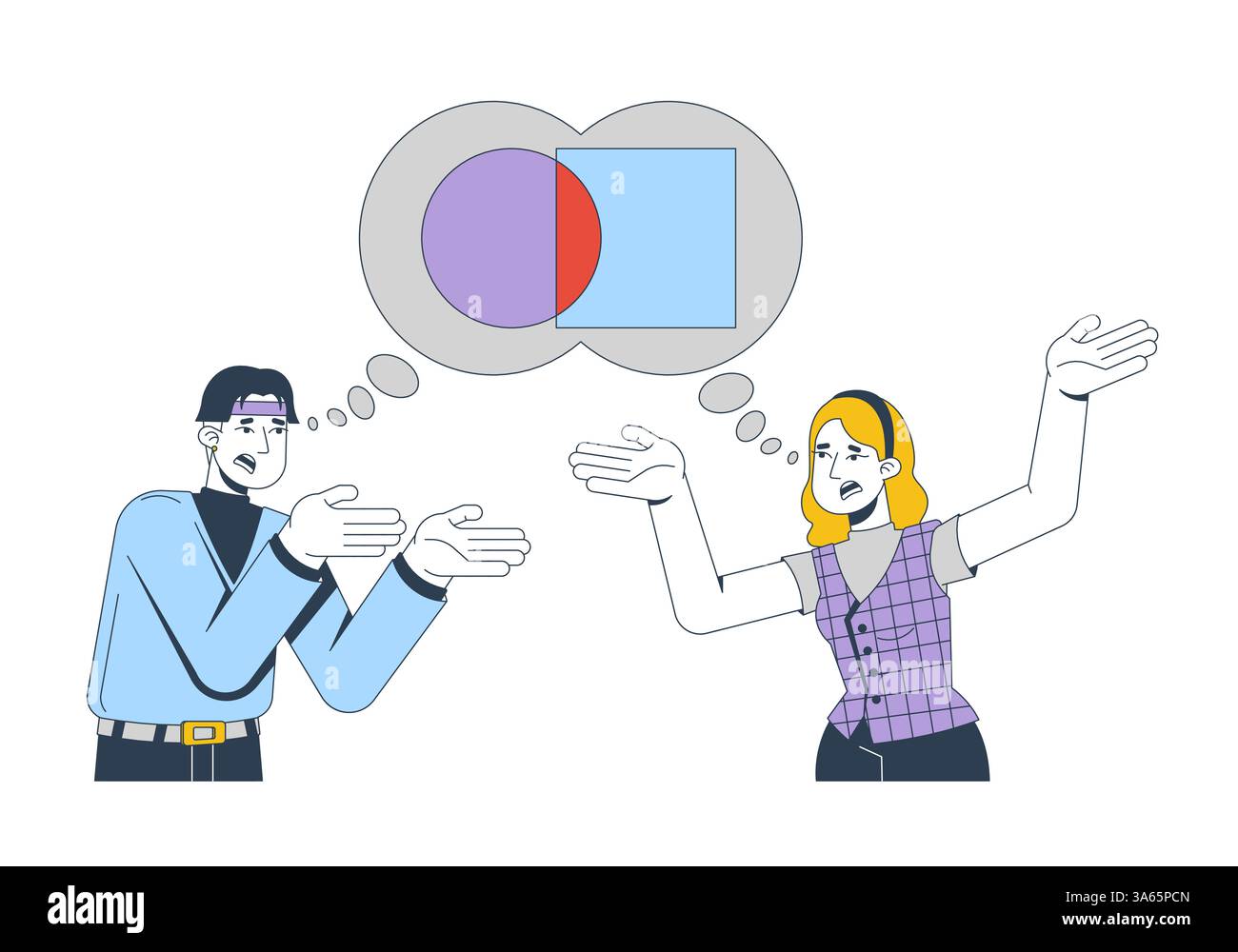 Disagree arguing Stock Vector Images - Alamy