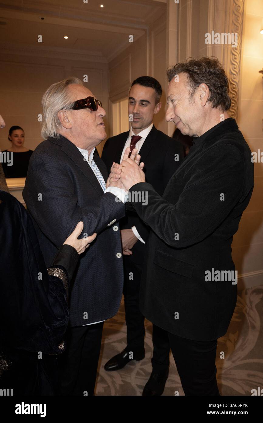 Paris, France. 25th Mar, 2025. Gilbert Montagne, Stephane Bern and Yori ...