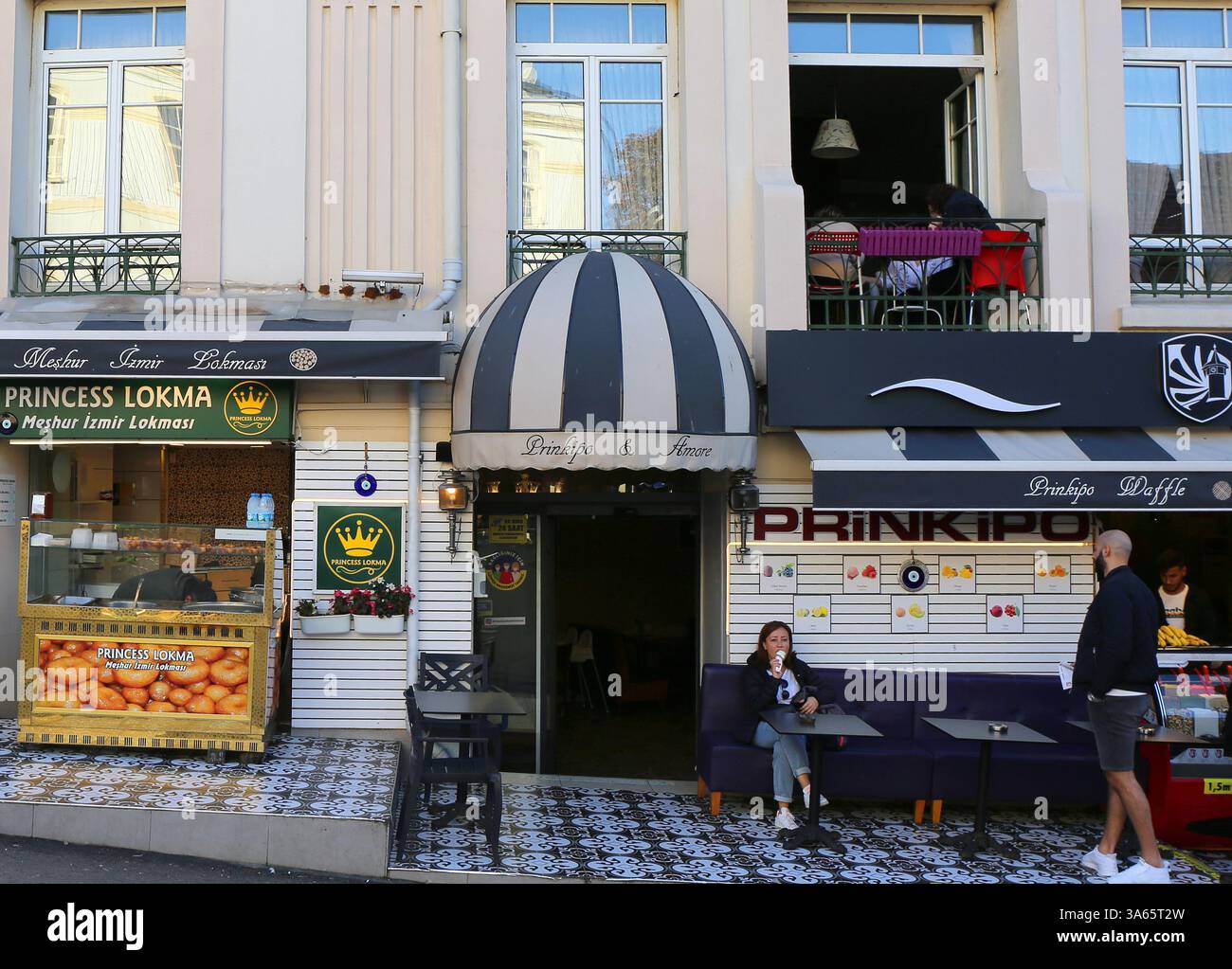 Buyukada, Istanbul, Turkey-November 05,2021:Unidentified woman enjoying ...