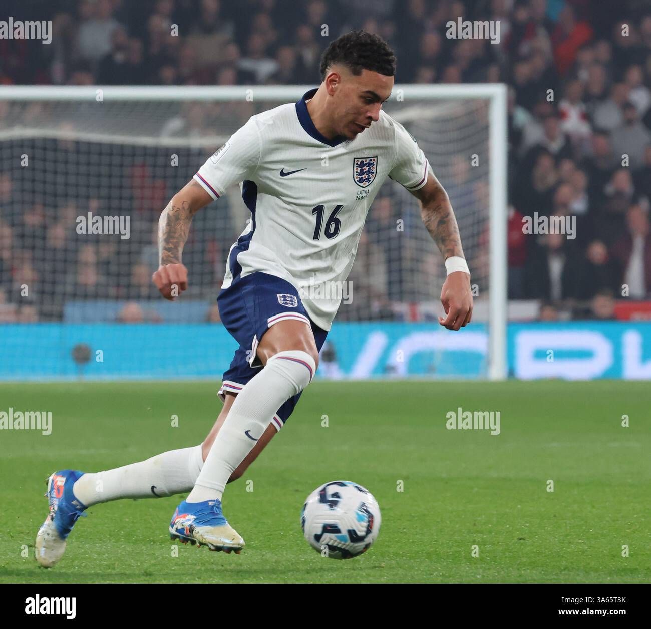 Morgan Rogers(Aston Villa)of England in action during UEFA World Cup ...