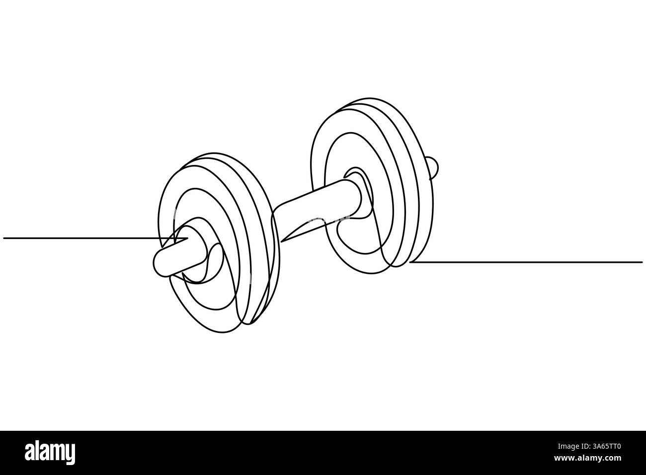 Drawing continuous line weightlifting Stock Vector Images - Alamy