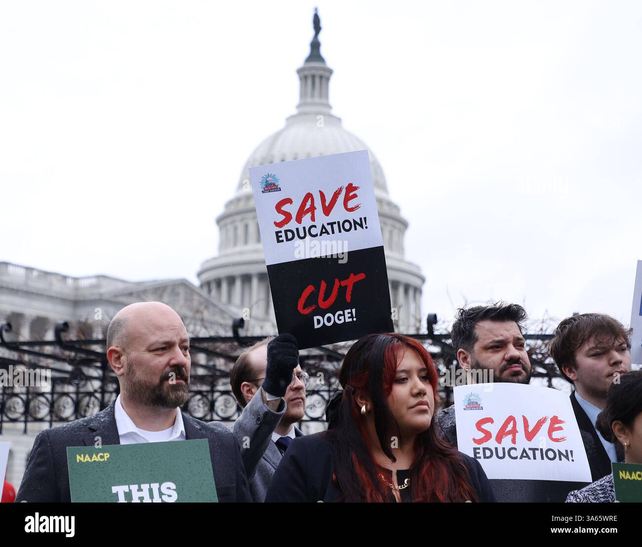 Save Our Education Rally, in front of the US Capitol in Washington, USA ...