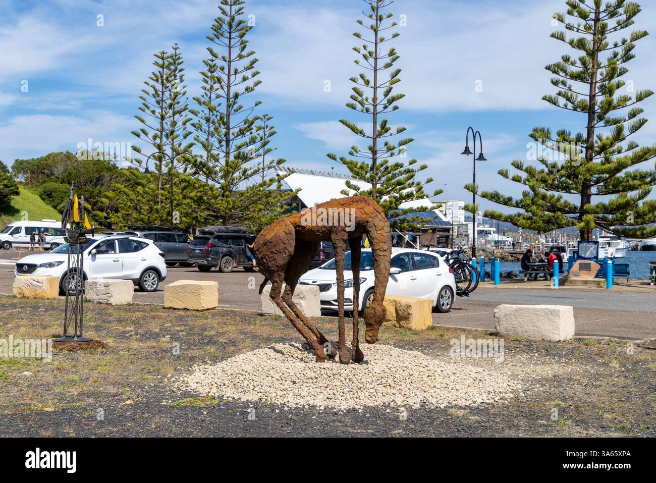Port of Eden wharf public art display,, by local artist Jesse Graham ...