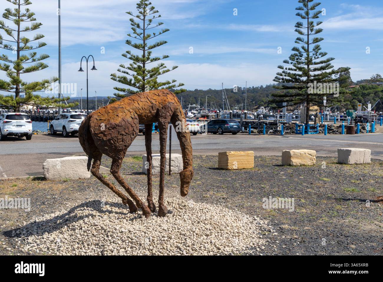 Port of Eden wharf public art display,, by local artist Jesse Graham ...