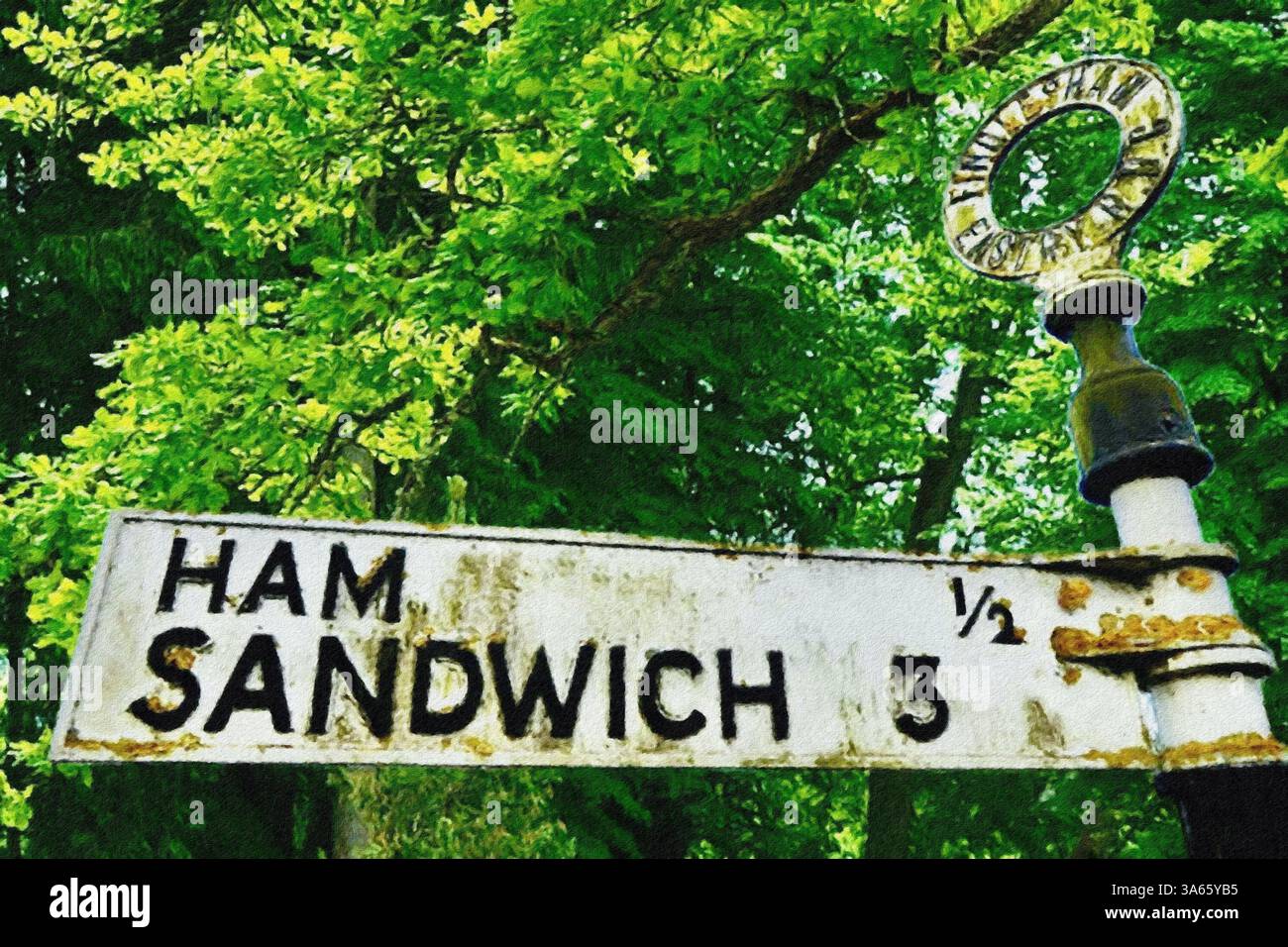 Ham Sandwich sign Stock Photo - Alamy
