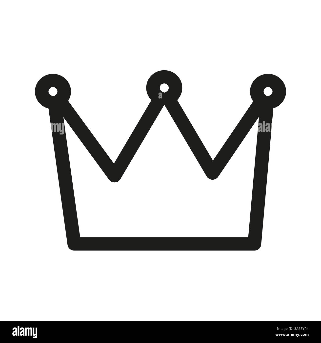 Crown icon. Royalty symbol illustration. Simple king crown. Black ...