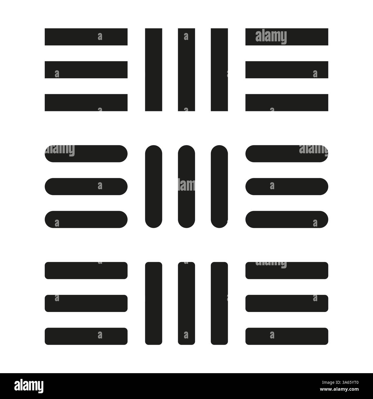 Abstract horizontal and vertical bar pattern. Geometric block design ...