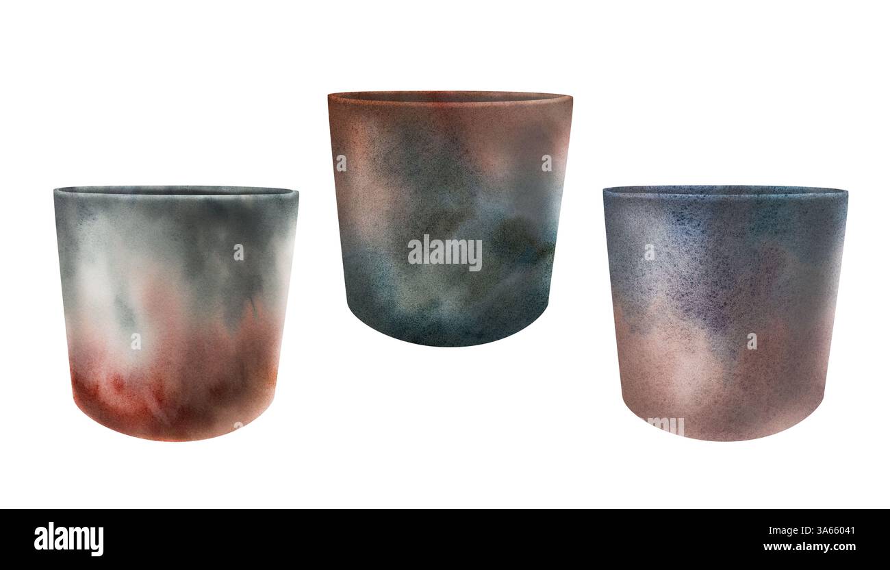 Flowerpots for plants and flowers. Planters and vases of various shapes ...