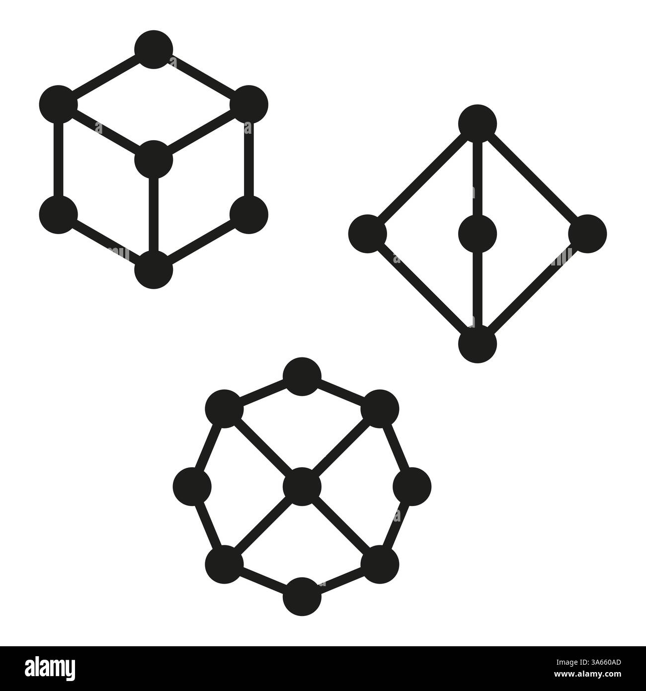 Molecular structure. Chemical bond. Science icon. Vector illustration ...